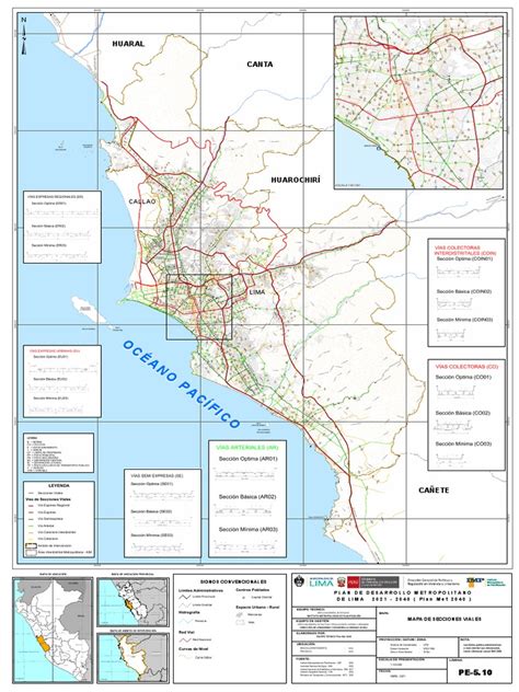 Pe 5 10 Pdm Lima Mapa De Ubicacion De Secciones Viales A0 Pdf
