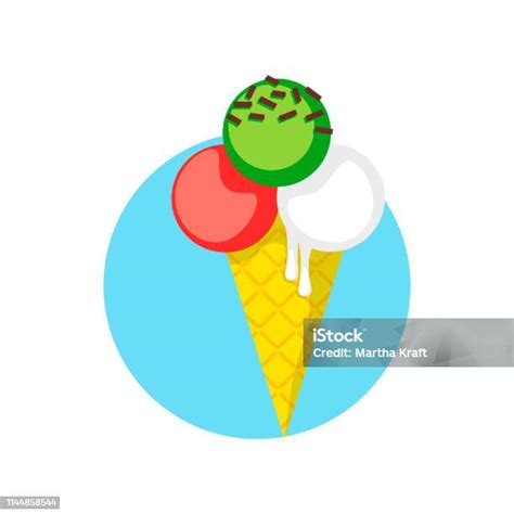 아이스크림 콘 벡터 아이콘 흰색 배경에 고립입니다 단순 평면 스타일 10 Eps 그림입니다 0명에 대한 스톡 벡터 아트 및 기타 이미지 Istock
