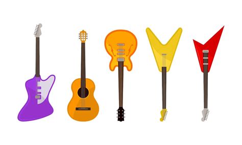 Premium Vector Electric Guitar As Fretted Musical Instrument With
