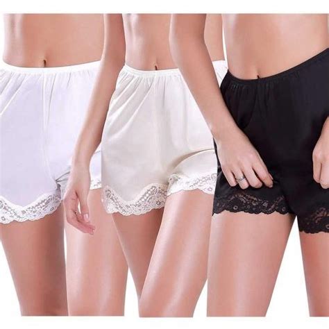 Women Lace Boxer Shorts Anti Static Slip Silk Elastic Waistline