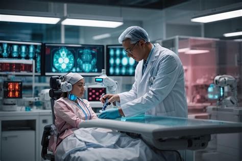 Premium Ai Image Futuristic Aidriven Robots Transforming Diagnosis