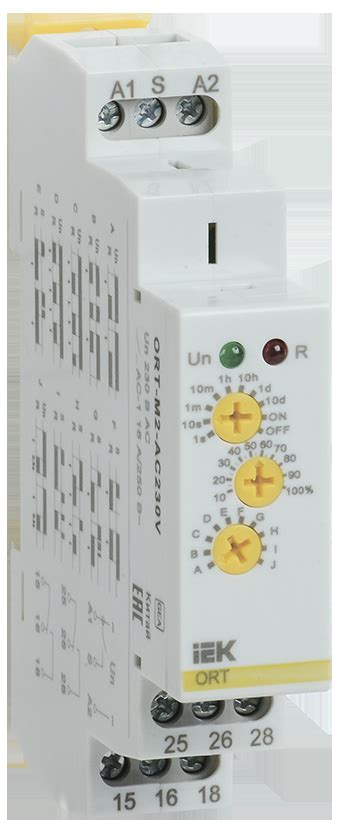 К-17 🗲 Реле времени ORT многофункц. 2 конт. 230В AC IEK ORT-M2-AC230V ...