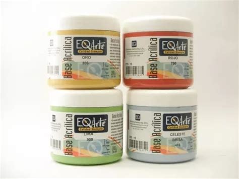Base Acrilica Eq Arte Pote Cc Pack X Colores Surtido