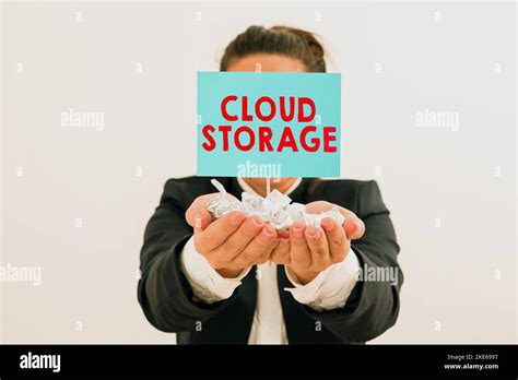Text Sign Showing Cloud Storage Business Overview Computing Connect Devices To Cloud Data On