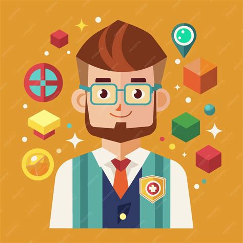 Premium Vector Flat Style Vector Gemologist Character Illustration