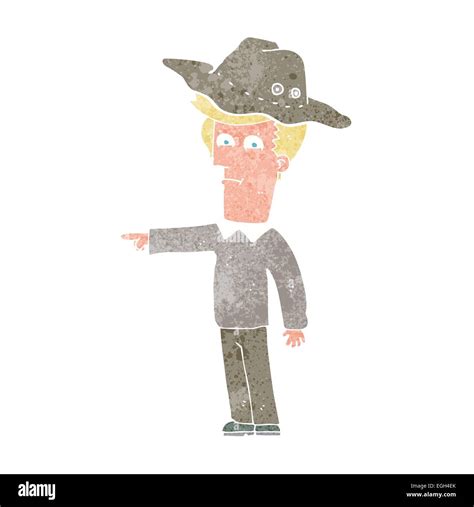 Cartoon Pointing Man Wearing Hat Stock Vector Image And Art Alamy