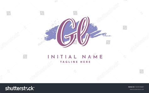 Gl Initials Handwriting Logo Vector Stock Vector Royalty Free