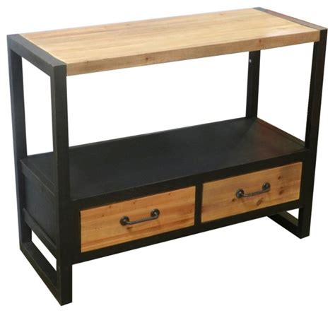 Classy Wooden Table Benzara Industrial Console Tables By Ami