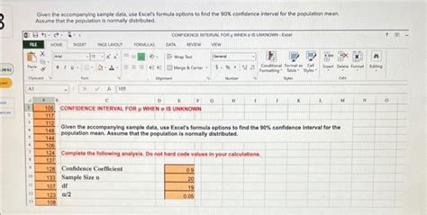 Solved Given The Accomparying Sample Data Use Excers