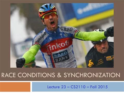 ppt race conditions and synchronization powerpoint presentation id
