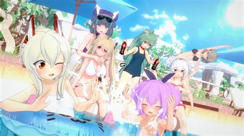 【azur Lane Mmd】jump Up By Anchorage【swimsuit】 Youtube