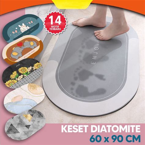 Jual Keset Diatomite Anti Bau Cepat Kering Original Motif Diatomit Dapur Mandi Kaki Anti Slip