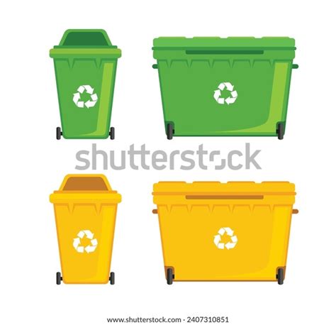 many garbage cans sorted garbage sorting stock vector royalty free