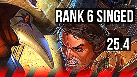 Singed Vs Garen Top Rank 6 Singed 3000 Games Na Challenger 25