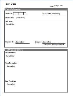 Free Test Case Templates In Ms Word Templates