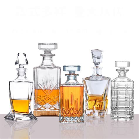 럭셔리 홈 파티 무연 크리스탈 유리 위스키 디캔터 750ml 바웨어 유리병 와인 디캔터 Aliexpress