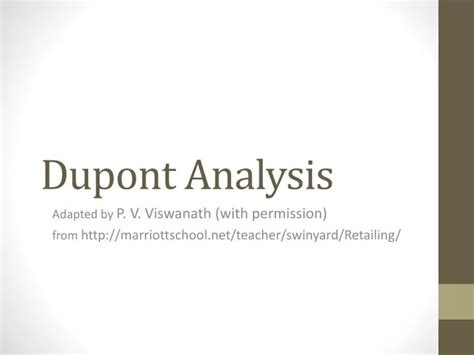 PPT Dupont Analysis PowerPoint Presentation Free Download ID 1020763