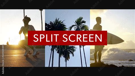 Dynamic Split Screen Opener With Media Replacements Stock Template Adobe Stock