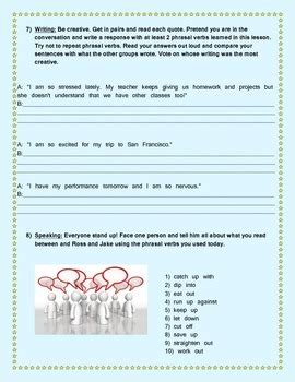Phrasal Verbs Tutorial And Activities By Chrissy Zotalis Tpt