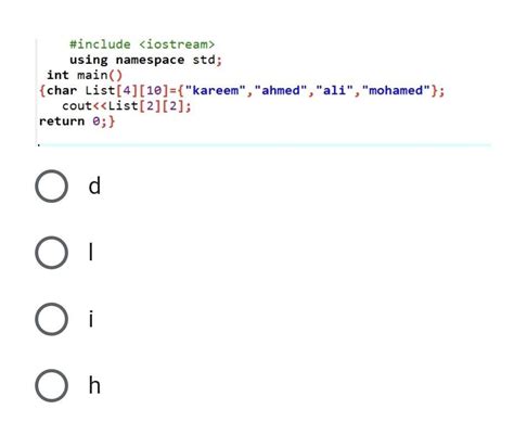 Solved Include Using Namespace Std Int Main Char