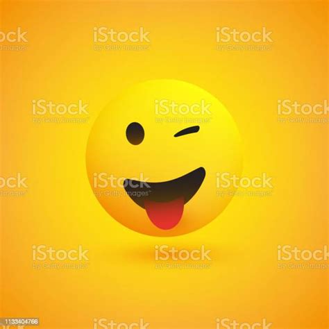 Emoji Souriant Et Clin Dœil Avec La Langue Collée Vecteurs Libres De