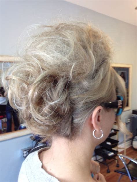 Another View Of My Messy Updo Messy Updo Updos Wedding