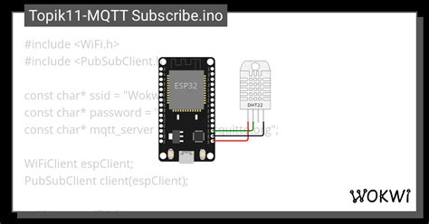 Topik11 MQTT Subscribe Ino Wokwi ESP32 STM32 Arduino Simulator