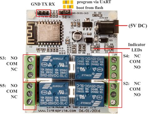 Esp8266 12f Linknode R4 Relay Board With Cayenne Mydevices