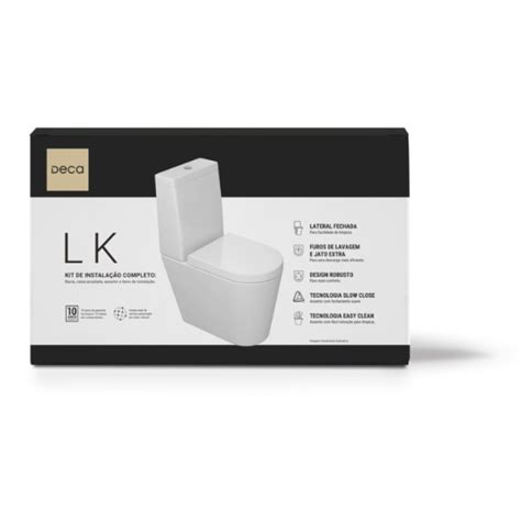Kit Completo Bacia Com Caixa Acoplada Lk Deca Branco Kp23017 Deca