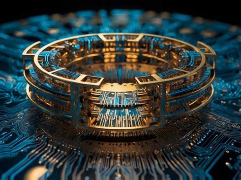 Futuristic Quantum Computing Circuitry Premium Ai Generated Image