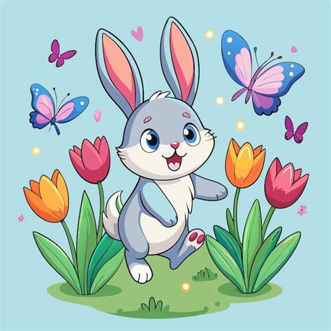 Cute Bunny Sticker Vector Premium Ai Generated Vector