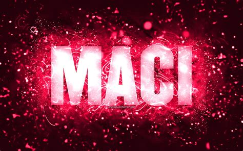 Happy Birtay Macie 3d Art Birtay 3d Background Macie Pink
