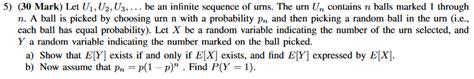 solved 30 mark let u1 u2 u3 … be an infinite sequence of