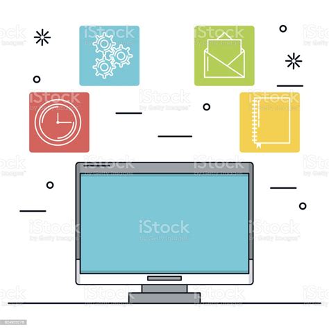흰색 배경 색상 사각형에 근접 촬영 및 아이콘 애플 리 케이 션의 데스크톱 컴퓨터와 그래픽 사용자 인터페이스에 대한 스톡 벡터