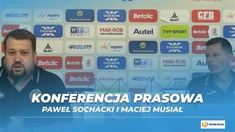 Konferencja prasowa P Sochacki i M Musiał Hutnik Kraków