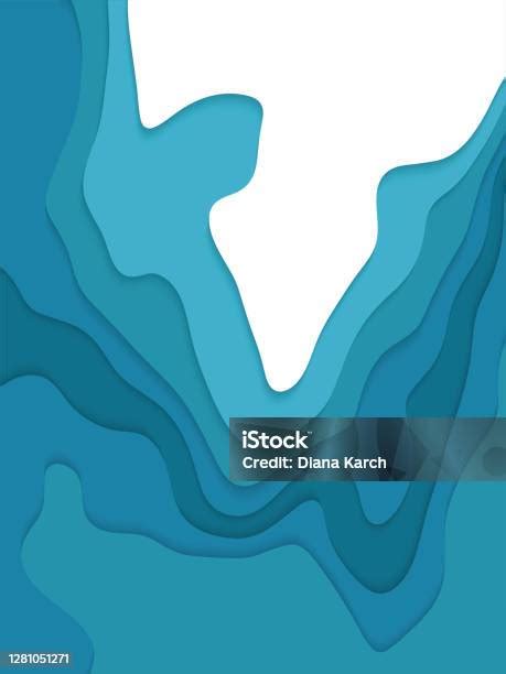 전단지 프리젠 테이션 및 포스터에 대한 종이 컷 디자인 개념 복사공간을 가진 추상적 지형지도 개념 3d 지도 제작 허용 배경 맵 모형 인포그래픽 물결 모양의 배경 3차원