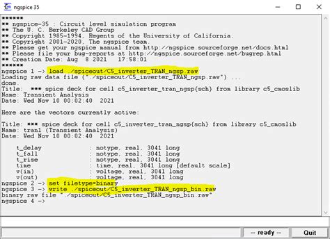 Post Processing The Ngspice Simulation Outputs Using Hspice Toolbox And