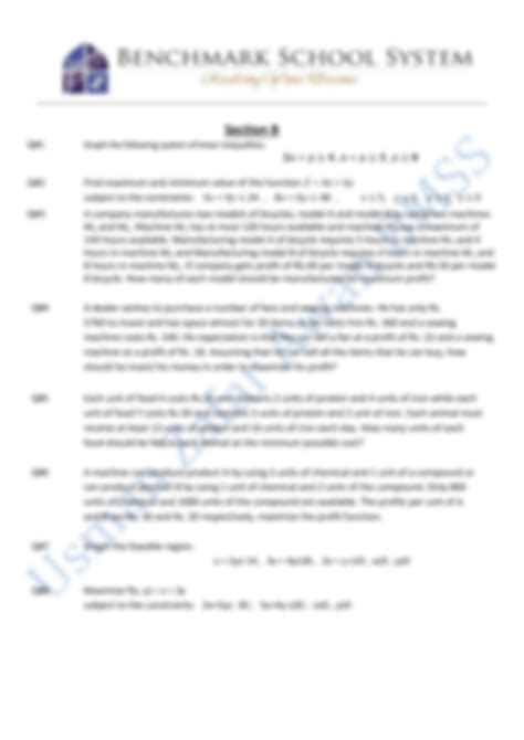 Solution Unit Linear Programming Worksheet Studypool