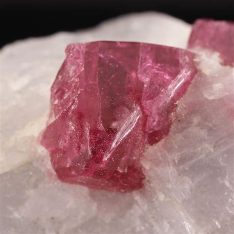 Spinel Ruby Spinel On Marble Mogok Township Pyin Oo Lwin Dist Mandalay Region Myanmar