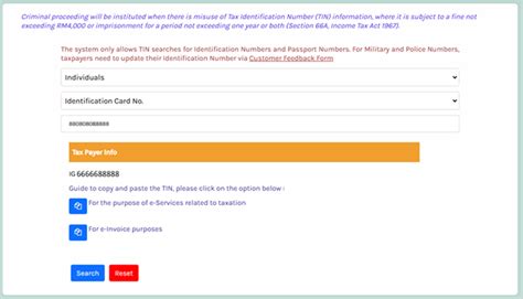 How To Search Lhdn Tin Number Individual And Company