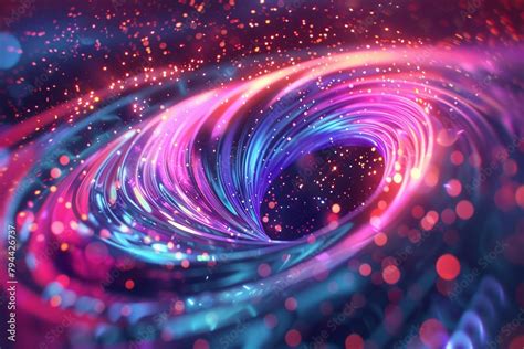 Surreal And Futuristic Wallpaper Featuring Swirling Vortexes And Pulsating Neon Colors
