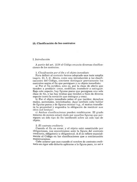 Clasificación De Los Contratos Lopez De Savalia Pdf