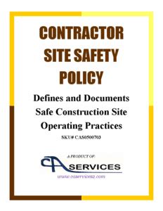 Construction Contractor Site Safety Policy Template Casbuy Com