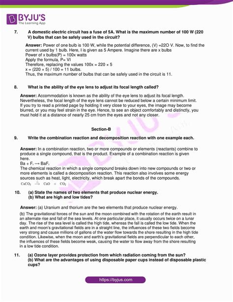 Rajasthan Board Class 10 General Science 2015 Question Paper Solutions