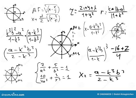 Mathematical Scientific Formulas And Expressions Educational Vector