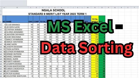 ms excel data sorting made easy computer science excel make it