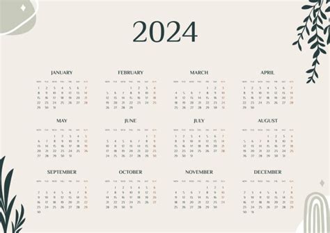 Aesthetic Calendar 2024 Brit Marney
