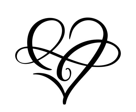 Hart Liefde Teken Voor Altijd Logo Infinity Romantisch Symbool