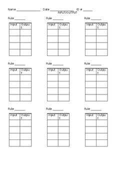 Function Tables Input Output Tables By Tracking Theresa TPT