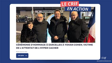 Le Crif en action Crif Conseil Représentatif des Institutions